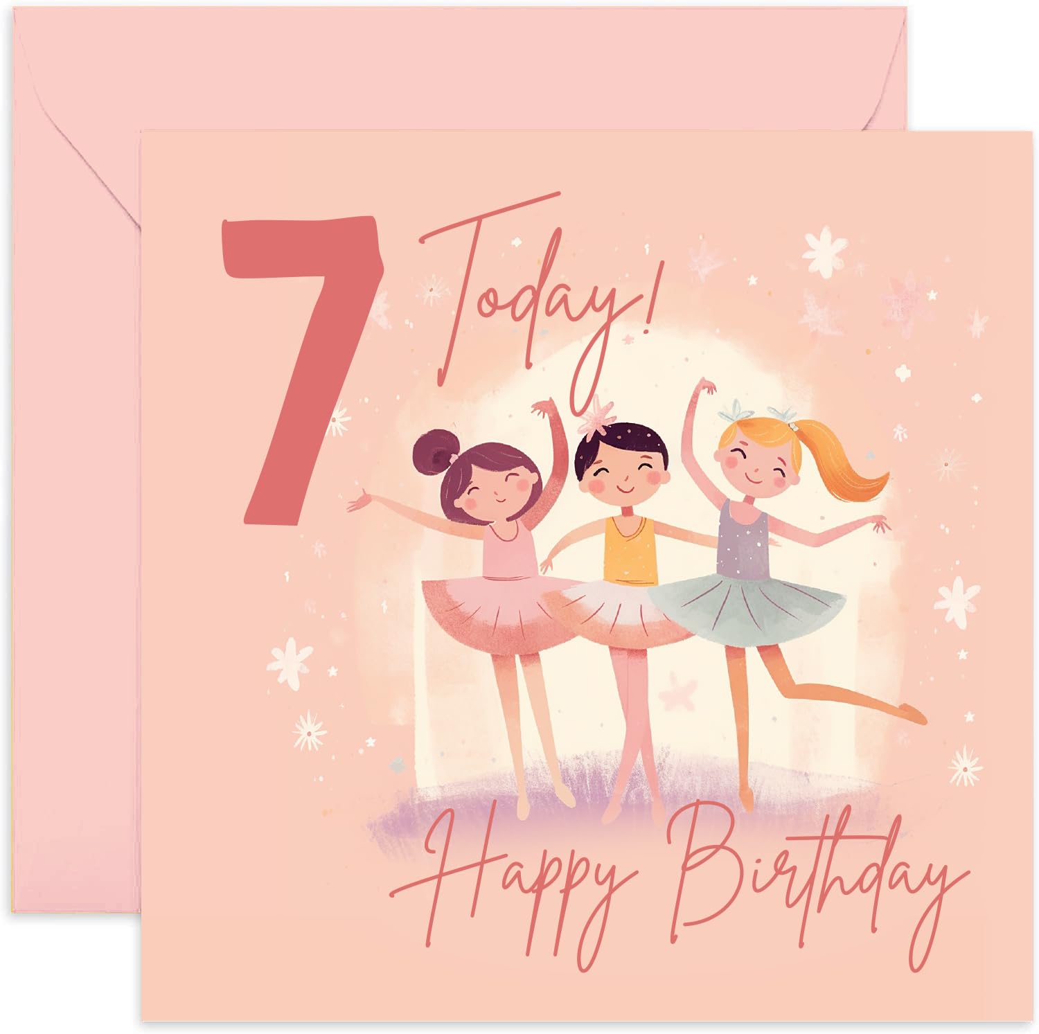 Old English Co. Seventh Birthday Card for Girls - Happy 7th Birthday ...