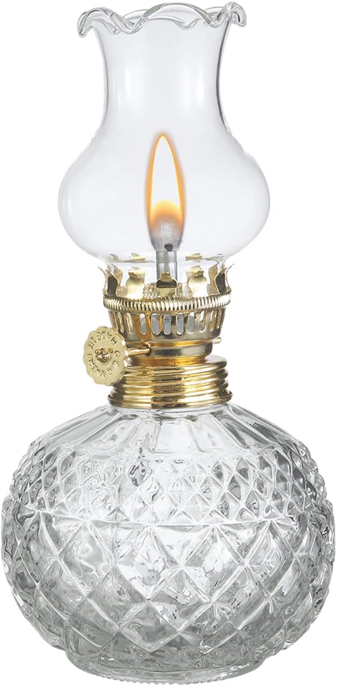 Amazon.com: Spherical Classic Oil Lamp with Clear Glass Lampshade ...