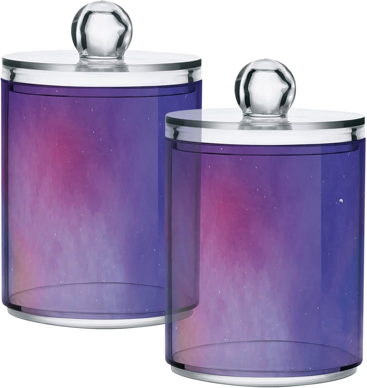 Amazon.com: Zhirexin Galaxy Purple 2PCS Airtight Transparent Glass ...