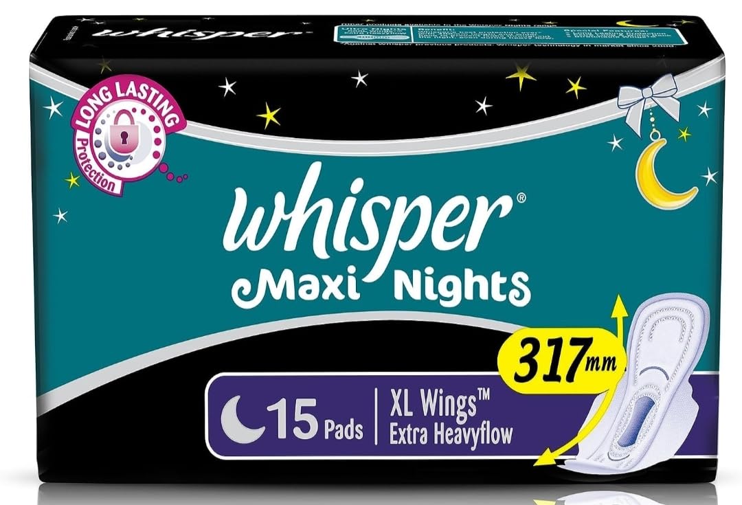 Buy Whisper Maxi Nights XL 15 Pad Pack Of 1 Online at Low Prices in ...