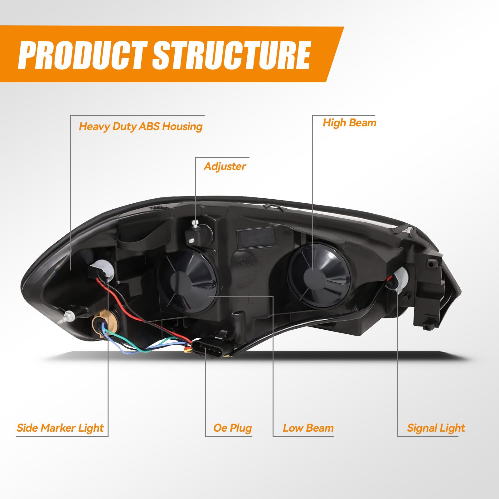 Snapklik.com : Headlights For 2006-2013 Chevy Impala, LED Headlight ...