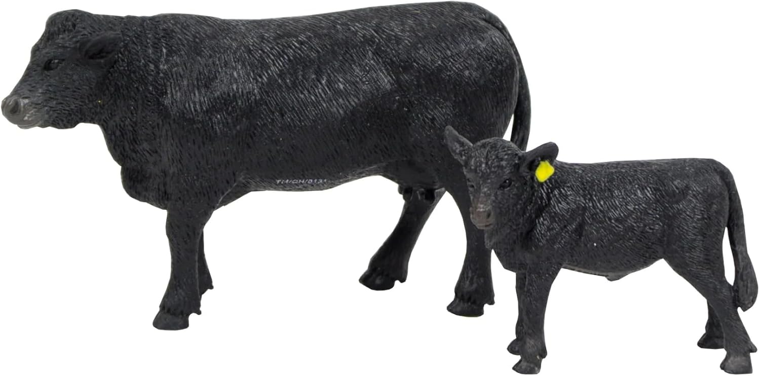 Amazon.com: Big Country Toys Angus Cow & Calf - 1:20 Scale - Hand ...