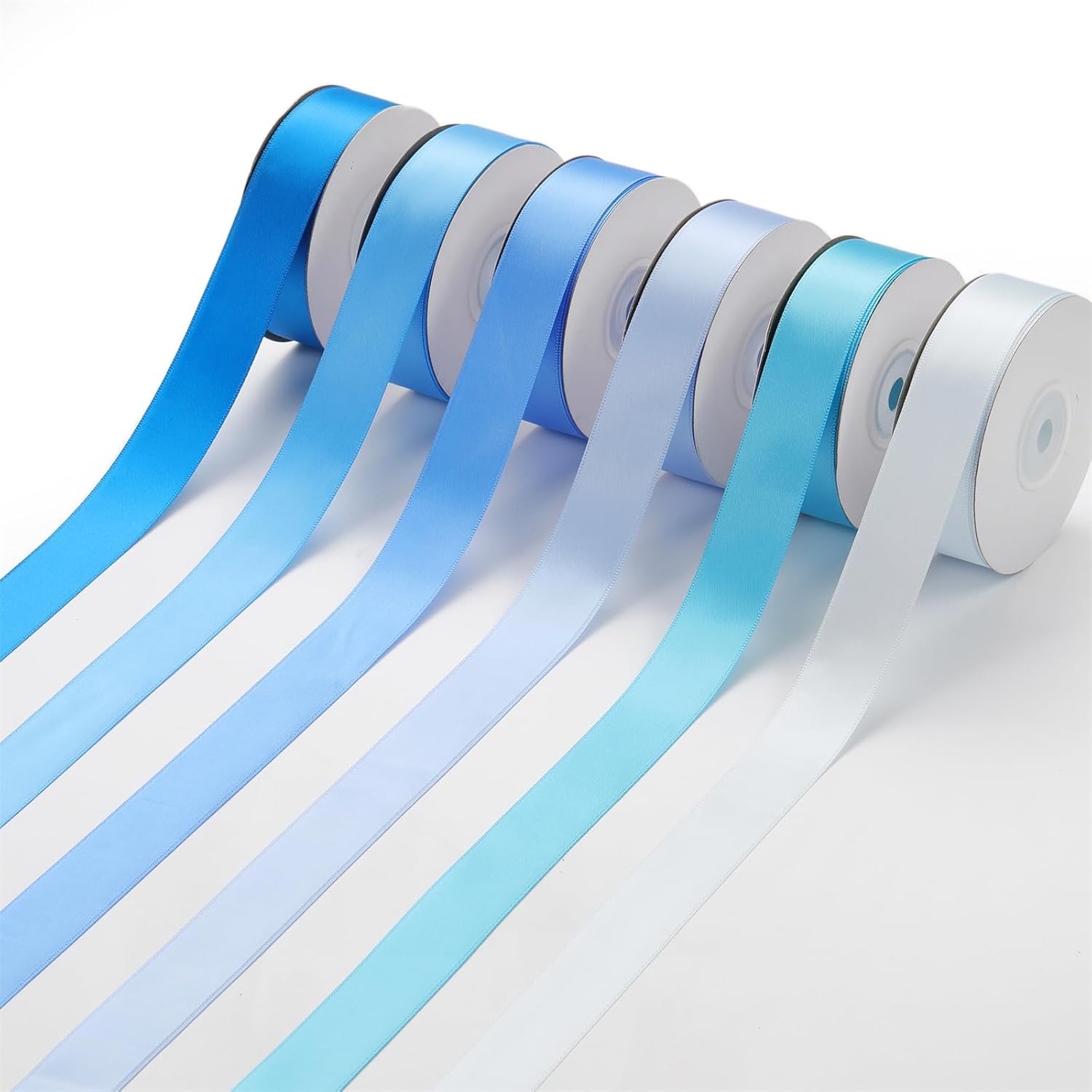 Amazon.com: WHZKCYH Blue Satin Ribbon 1" Satin Ribbon for Flower ...