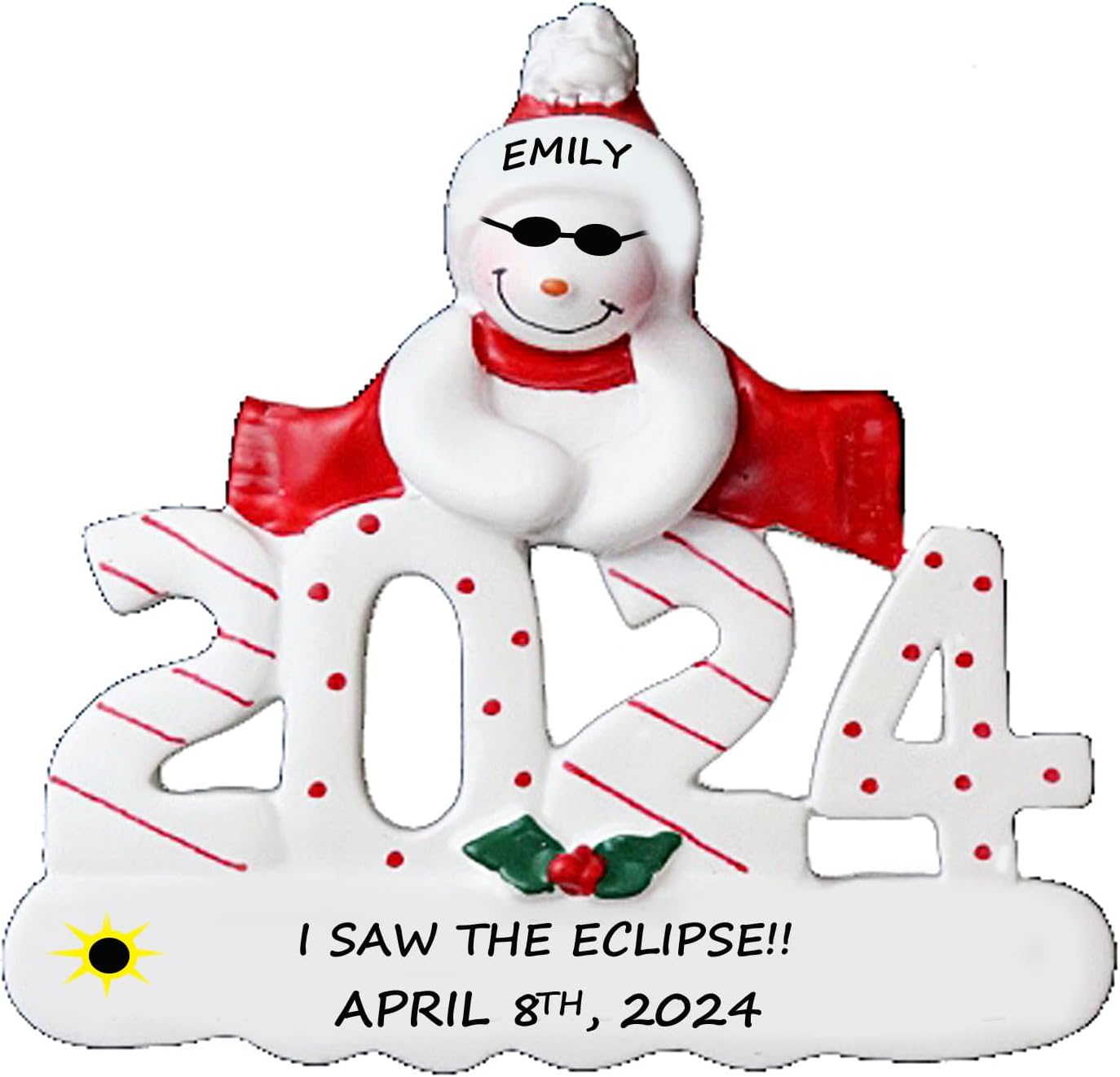 Amazon.com: Orinda's Total Solar Eclipse 2024 Ornament, Solar Eclipse ...