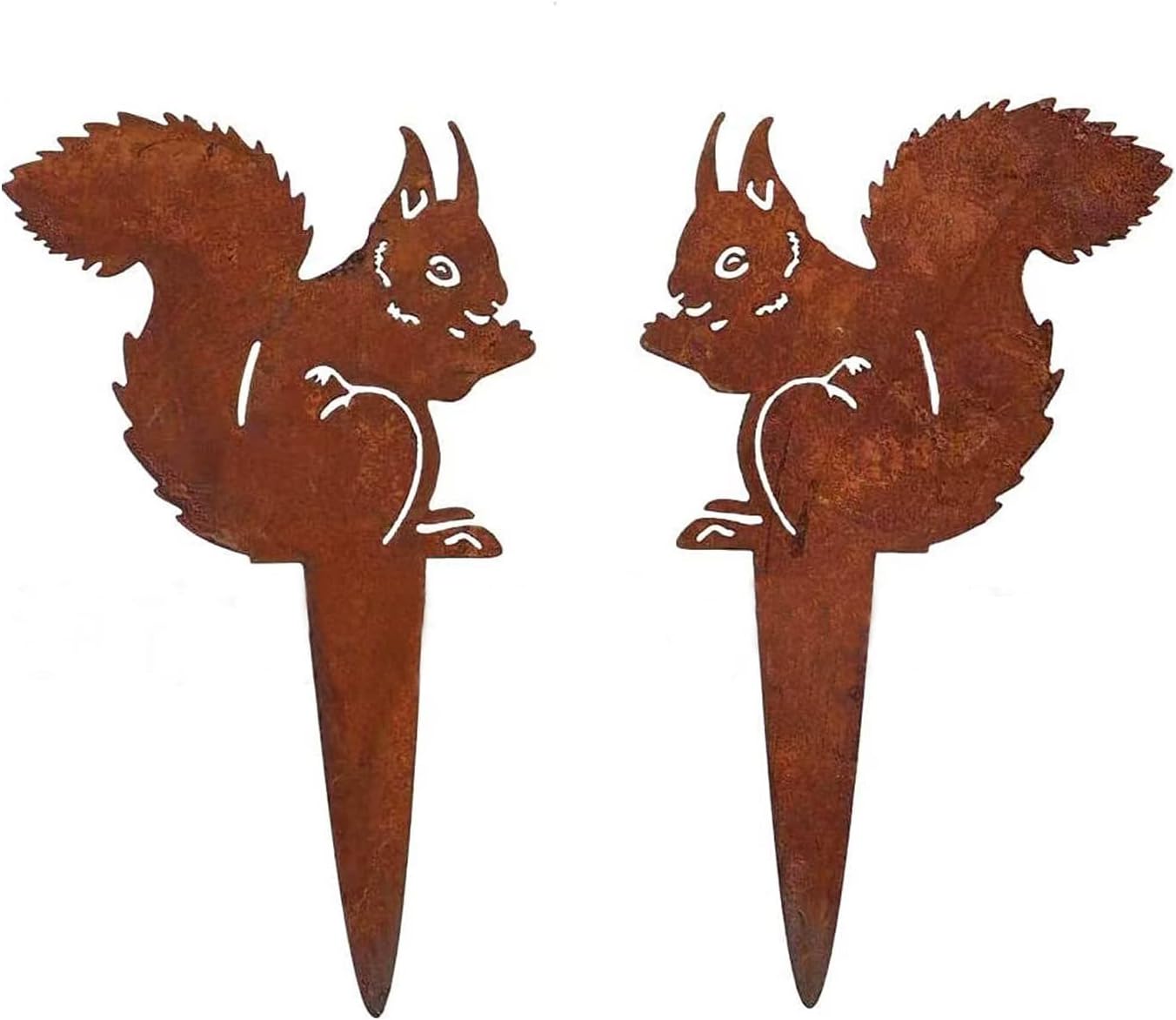 Amazon.com: CREATCABIN Metal Rusty Running Squirrel to Screw in Wood ...