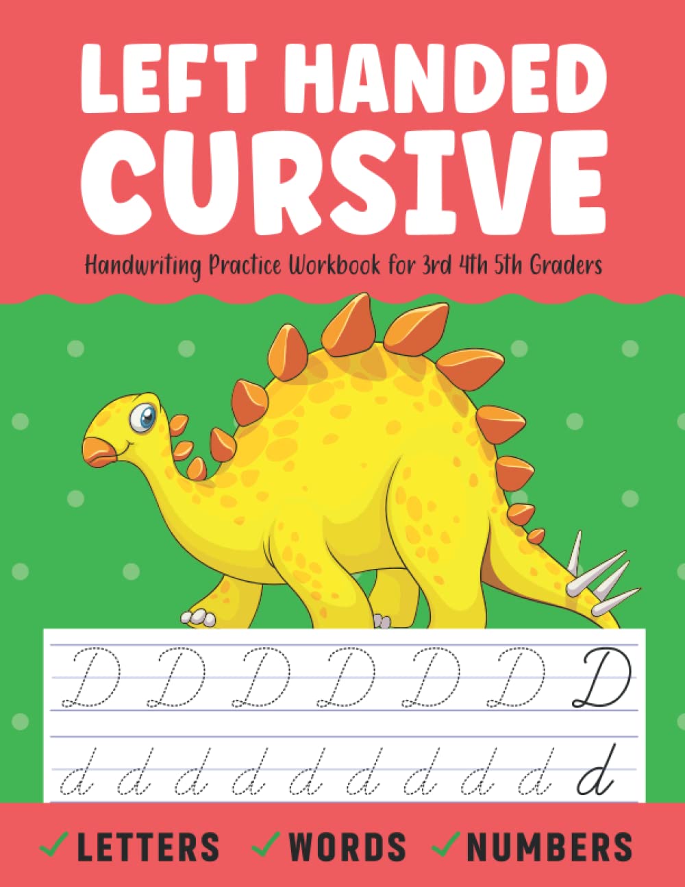 Left Handed Cursive Handwriting Practice Workbook For 3rd 4th 5th 