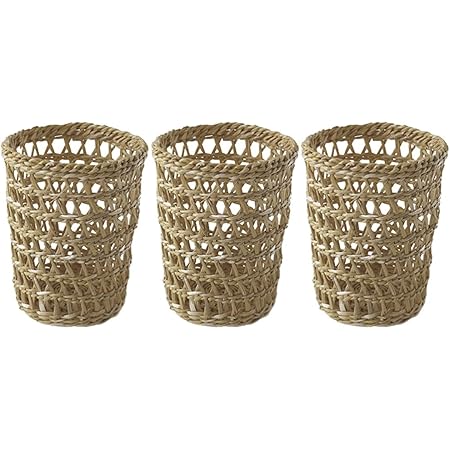 Amazon.com: GANAZONO Woven Glass Vase Sleeve Wicker Cup Holder Rattan ...