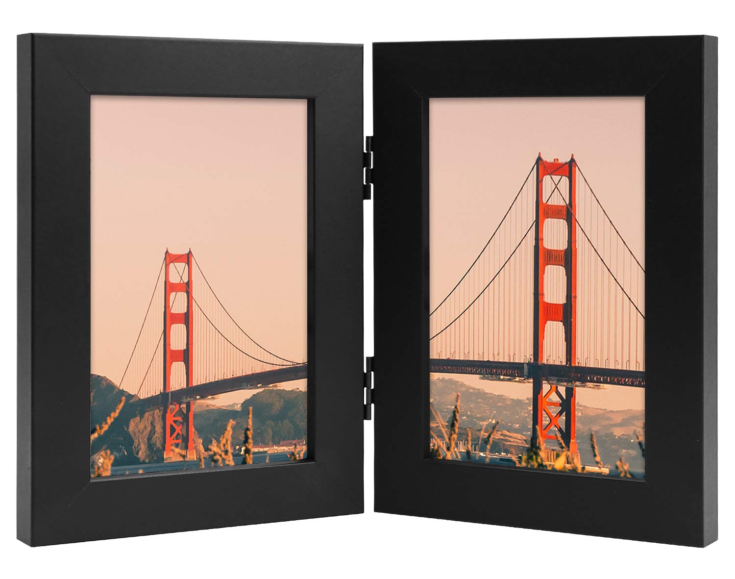 Buy Frametory 5x7 Hinged Picture Frame Displays 2 Photos, Double Frame ...