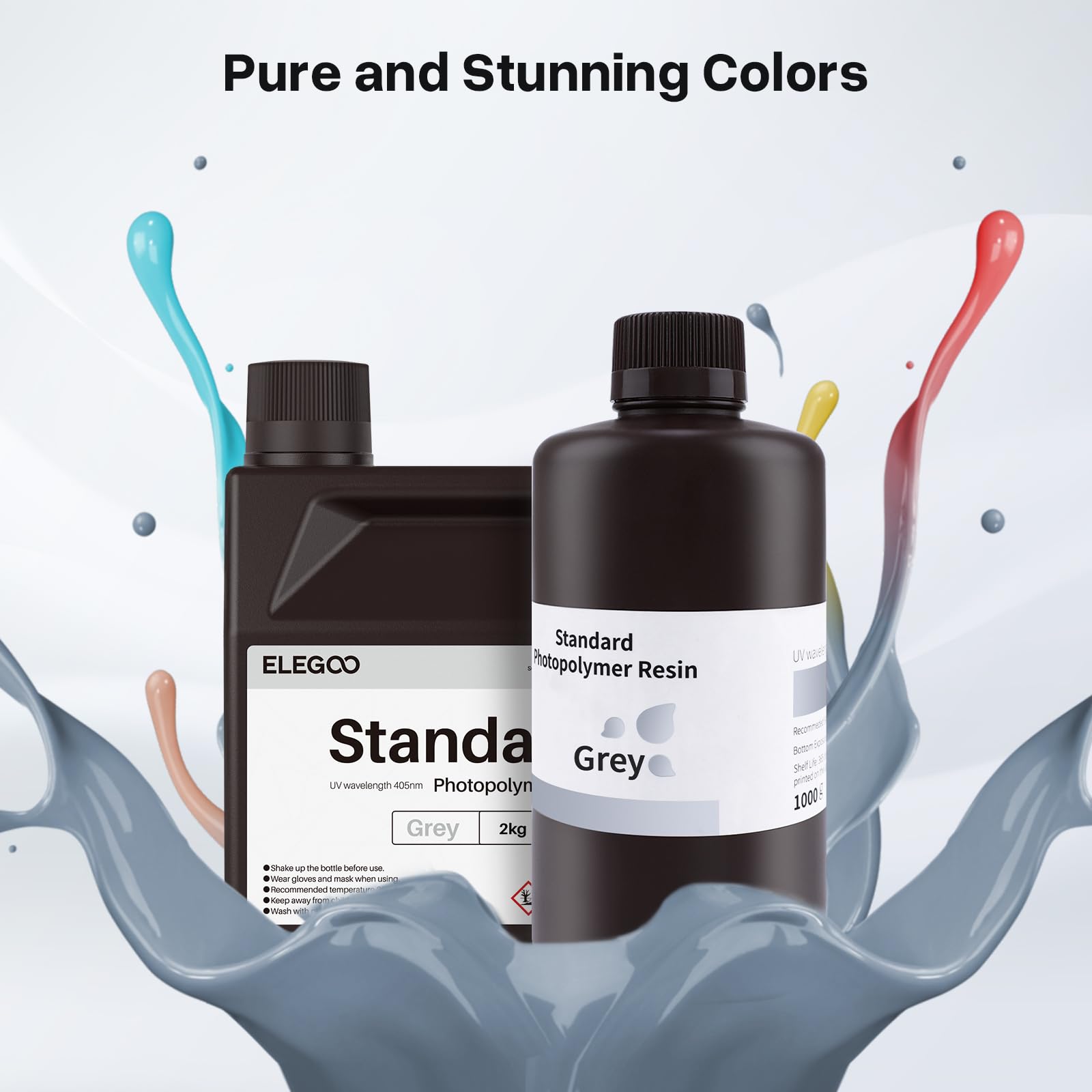 Snapklik.com : Standard LCD 3D Printer Resin, Fast UV-Curing 3D 405nm UV Resin Photopolymer ...