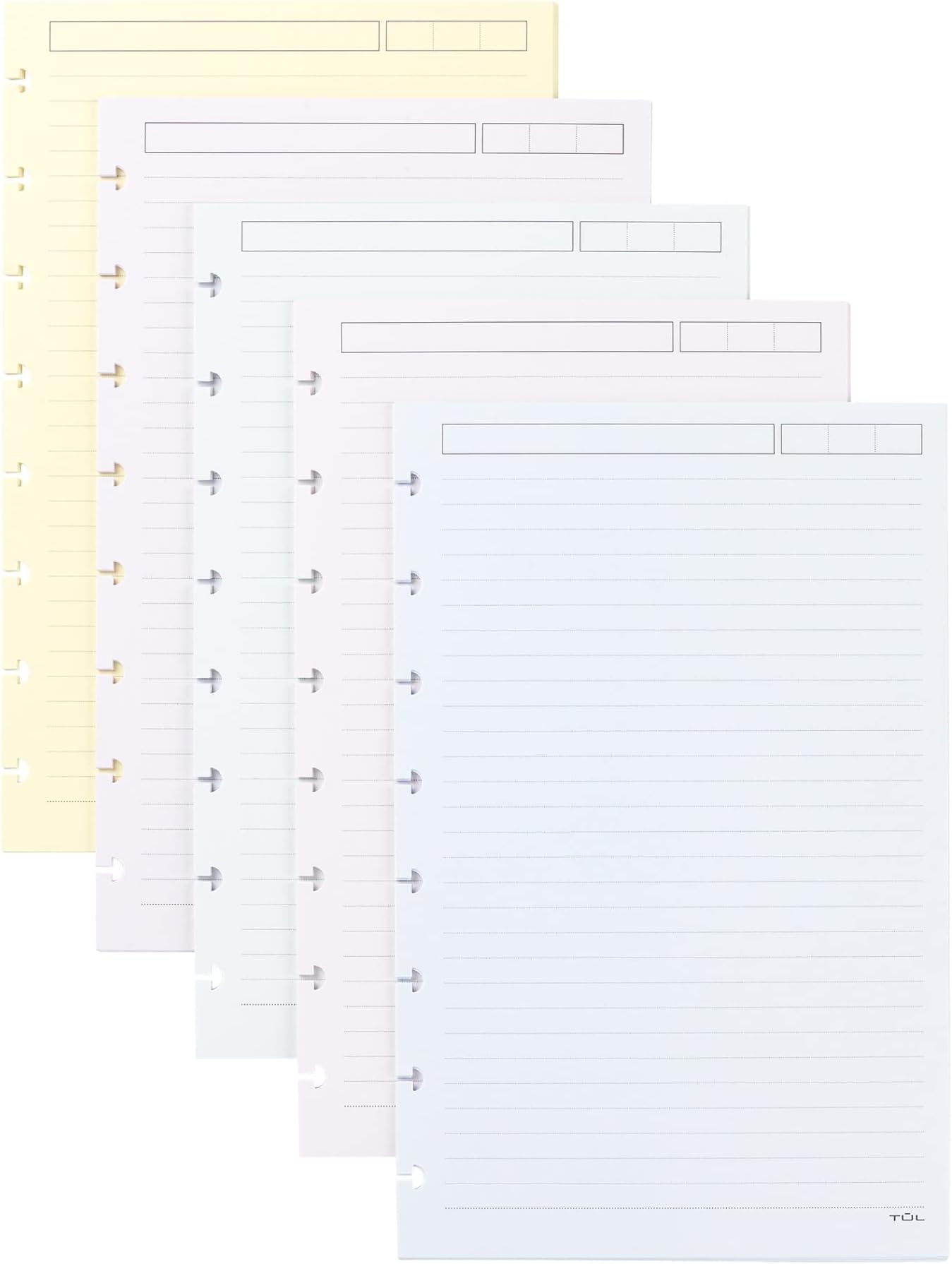 Amazon.com : TUL® Discbound Refill Pages, Junior Size, Narrow Ruled, 50 ...