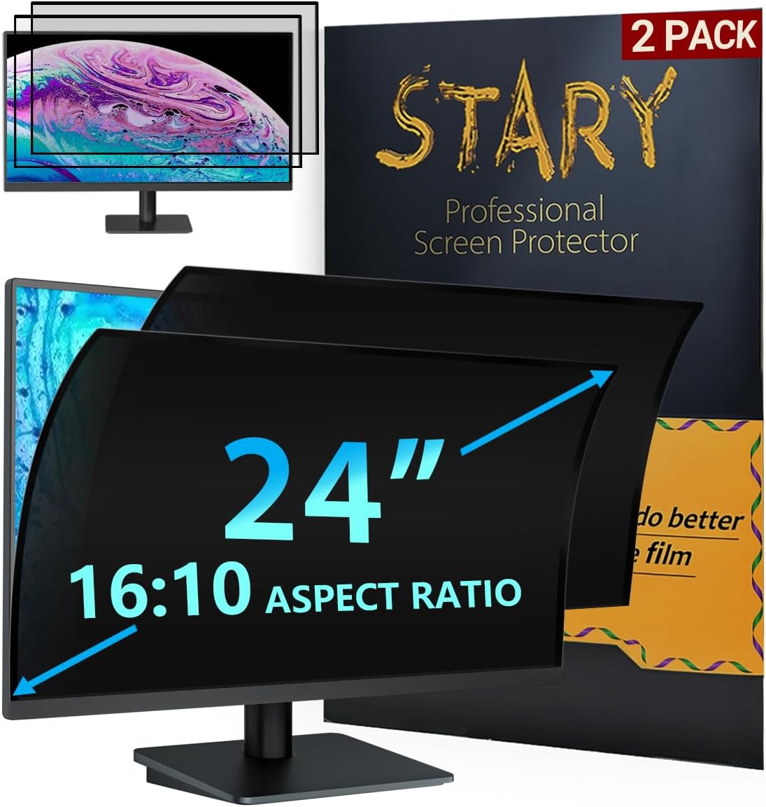 Amazon.com: [2 Pack] 24 Inch Computer Privacy Screen Filter for 16:10 ...
