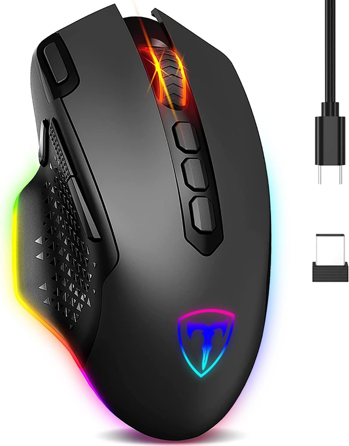 Free wolf X2 Mouse Inalámbrico con RGB Cargador, Mouse Gamer con 3 ...