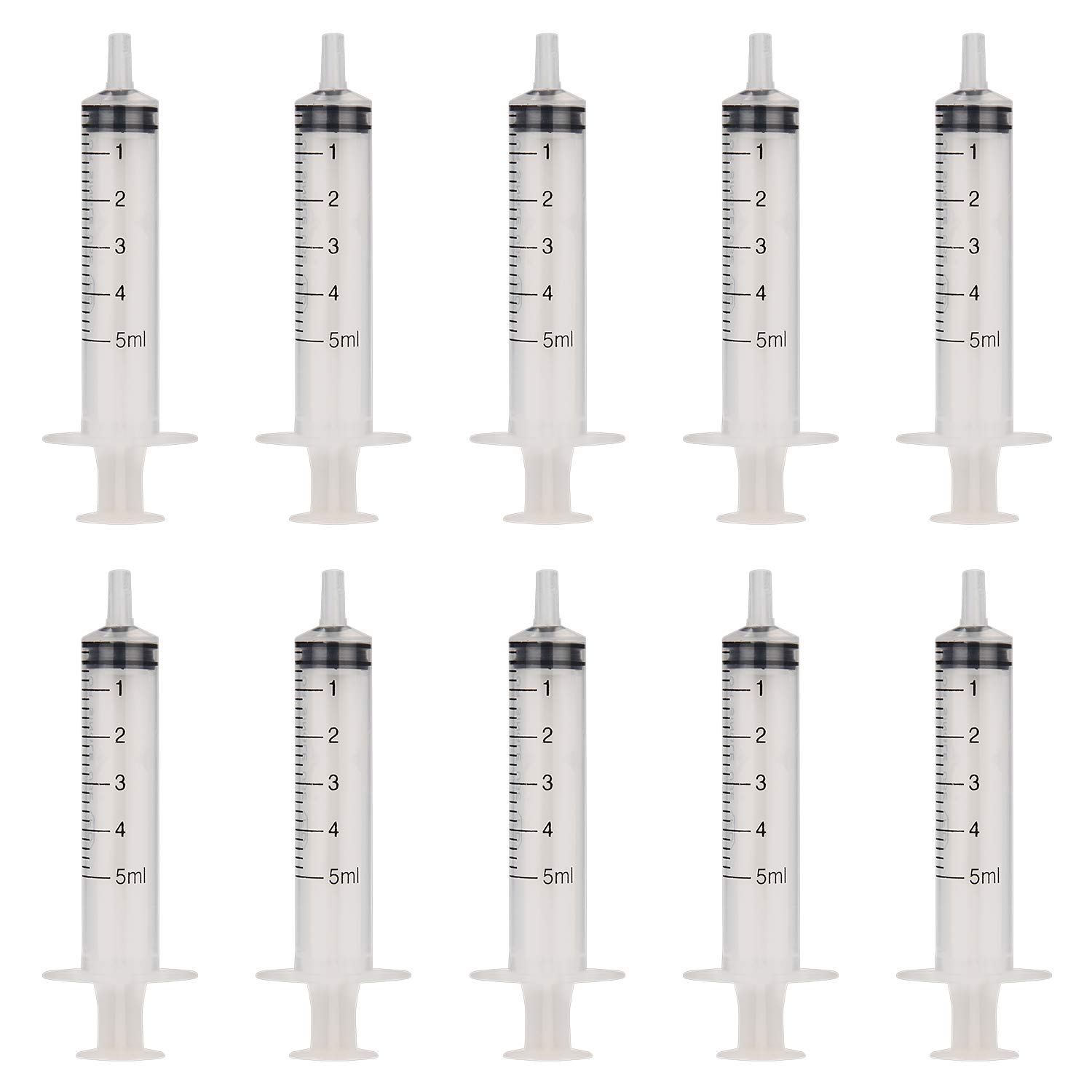 Buy stonylab Plastic Syringes, 5ml Disposable Single Use Plastic ...