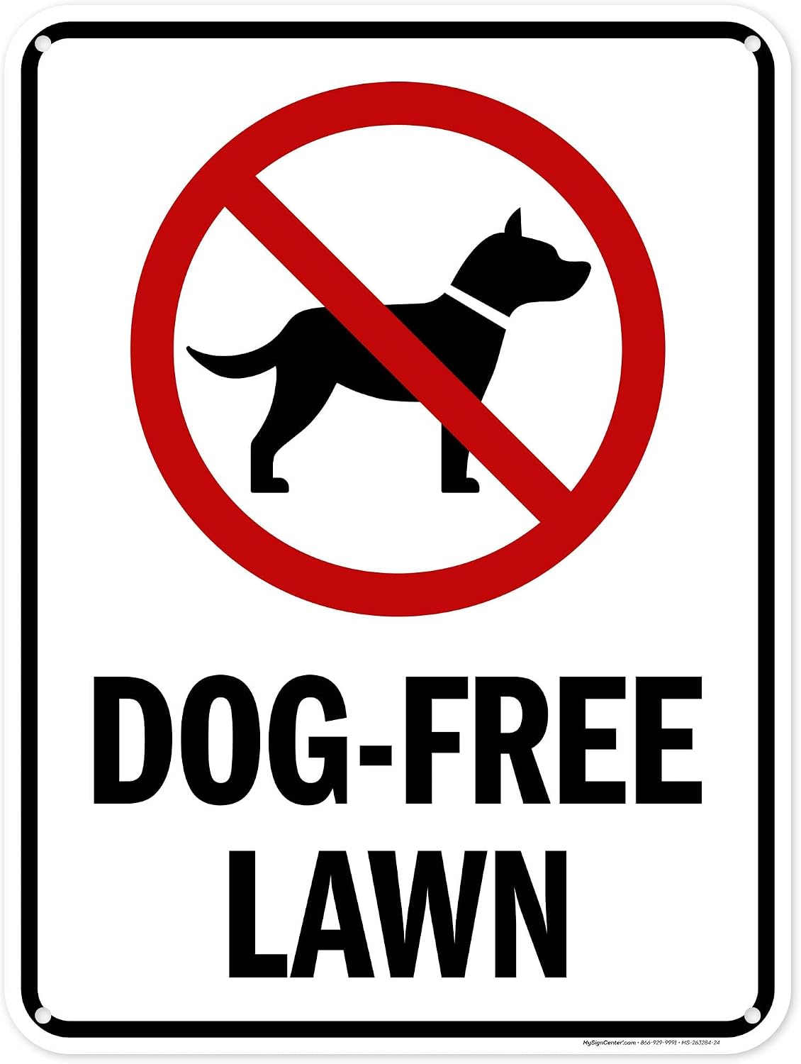 Amazon.com : Dog Free Lawn Sign, 18x24 Inches, 55 mil thick HDPS (high ...