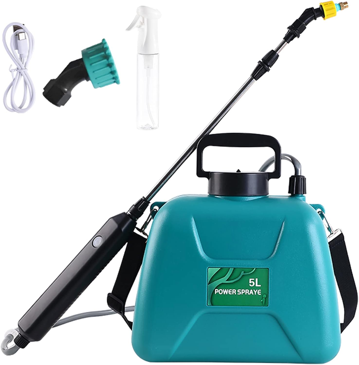 Amazon.com : 1.35 Gallon/5L Battery Powered Sprayer with 160ml High ...