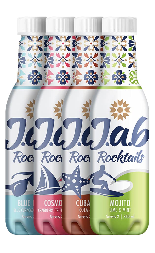 Buy J.A.B Rocktails Mojito Cosmopolitan Cuba Libre Blue Lagoon, Non ...