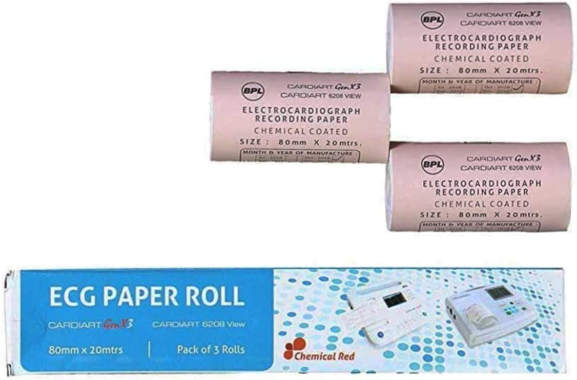 ECG Paper FOR GE MAC 600/400 (80mm x 90mm x 270sheets). Pack of 10 Pkt ...
