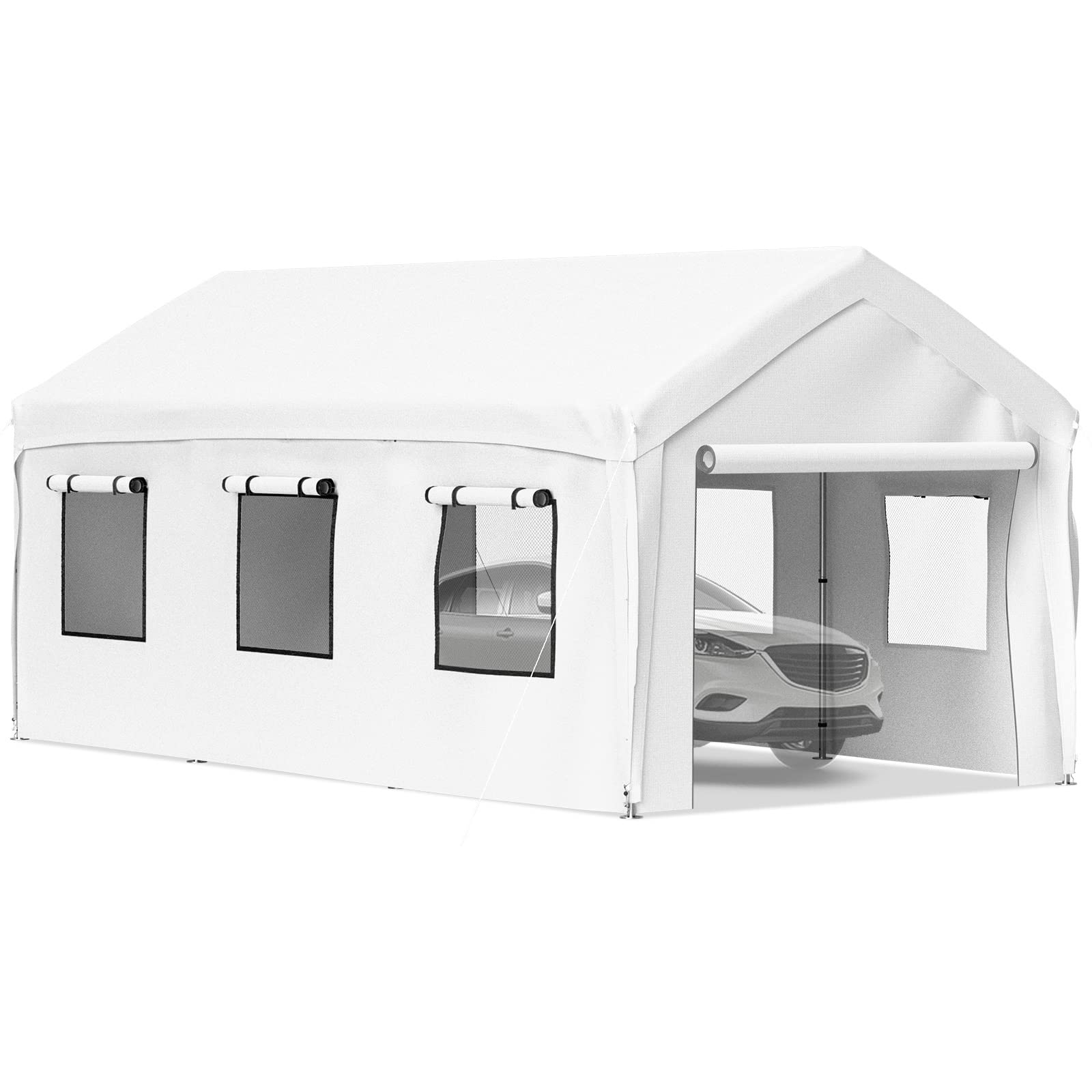 Buy VEVOR 10 X 20 Ft Carport Car Canopy Heavy Duty Garage Shelter With