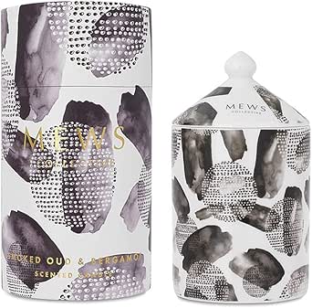 Amazon.com: Mews Collective Smoked Oud and Bergamot Scented Candle 320 ...