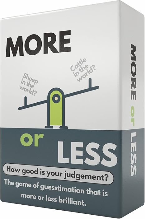 More or Less Original Edition Card Game - How Good Is Your Judgement? 2 ...