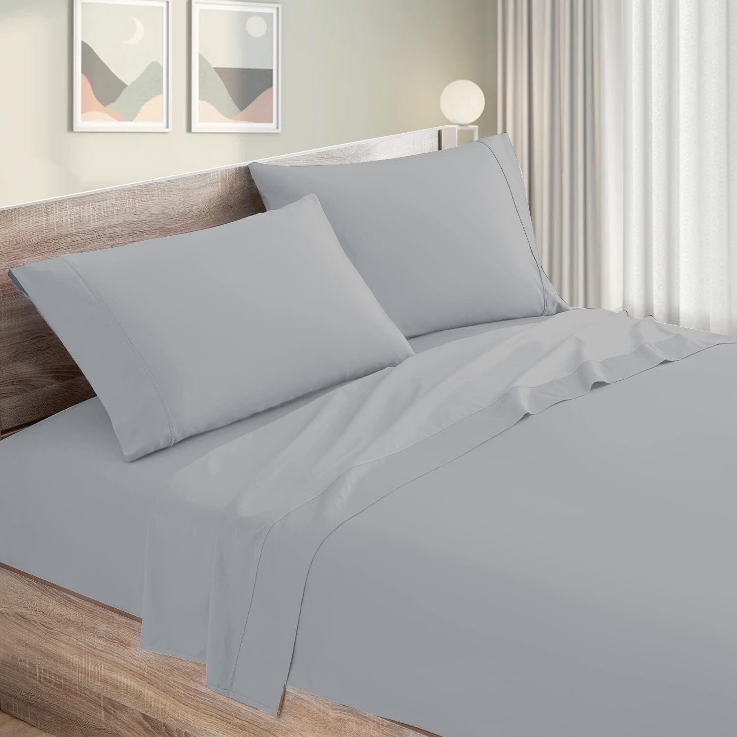Amazon.com: Mattress-Homes Queen Size Sheet Set - 4 Piece Bedding ...