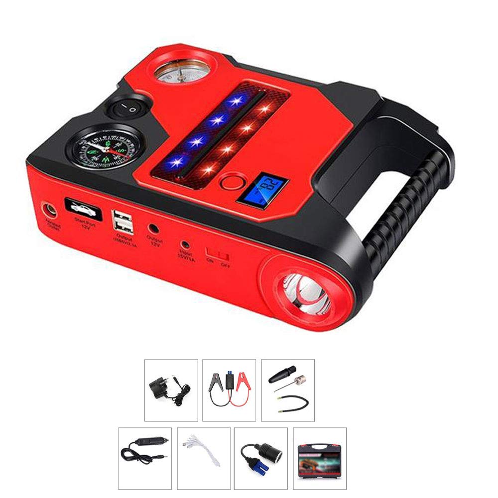Buy QWERDF Portable Power Source Jump Starter with Air Compressor, 1200 ...