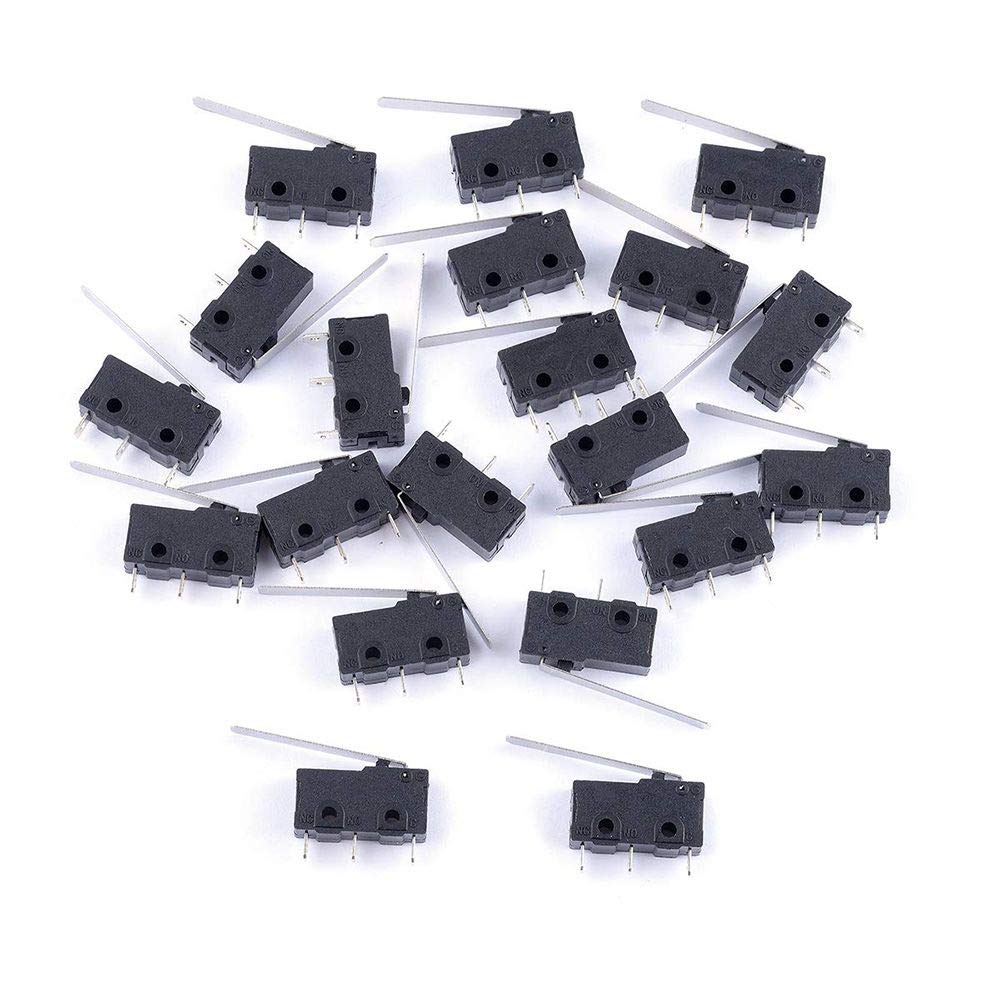 Snapklik.com : 20Pcs Micro Limit Switch Lever Arm Long 28MM SPDT 3 Pins ...