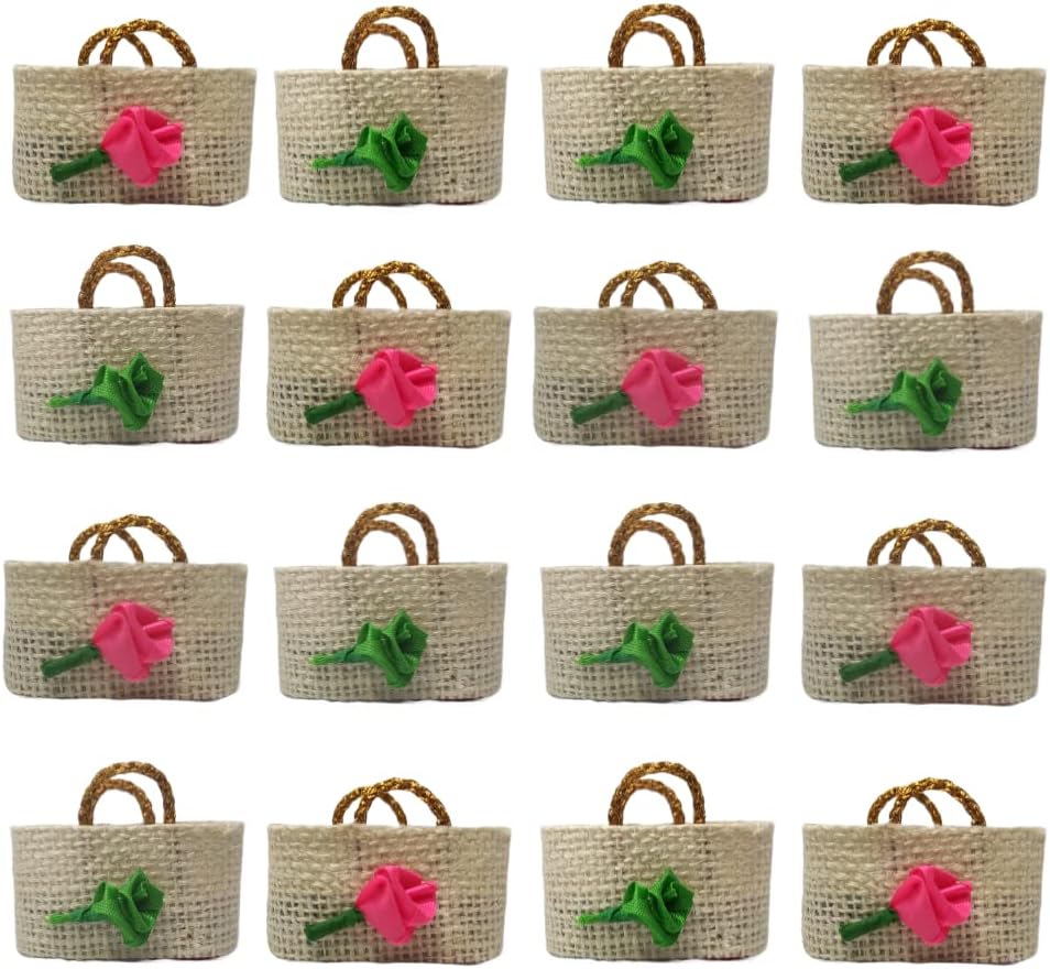 JAASAI Jute Fancy Tamboolam Return Gift Set|Small Bags|Turmeric And ...