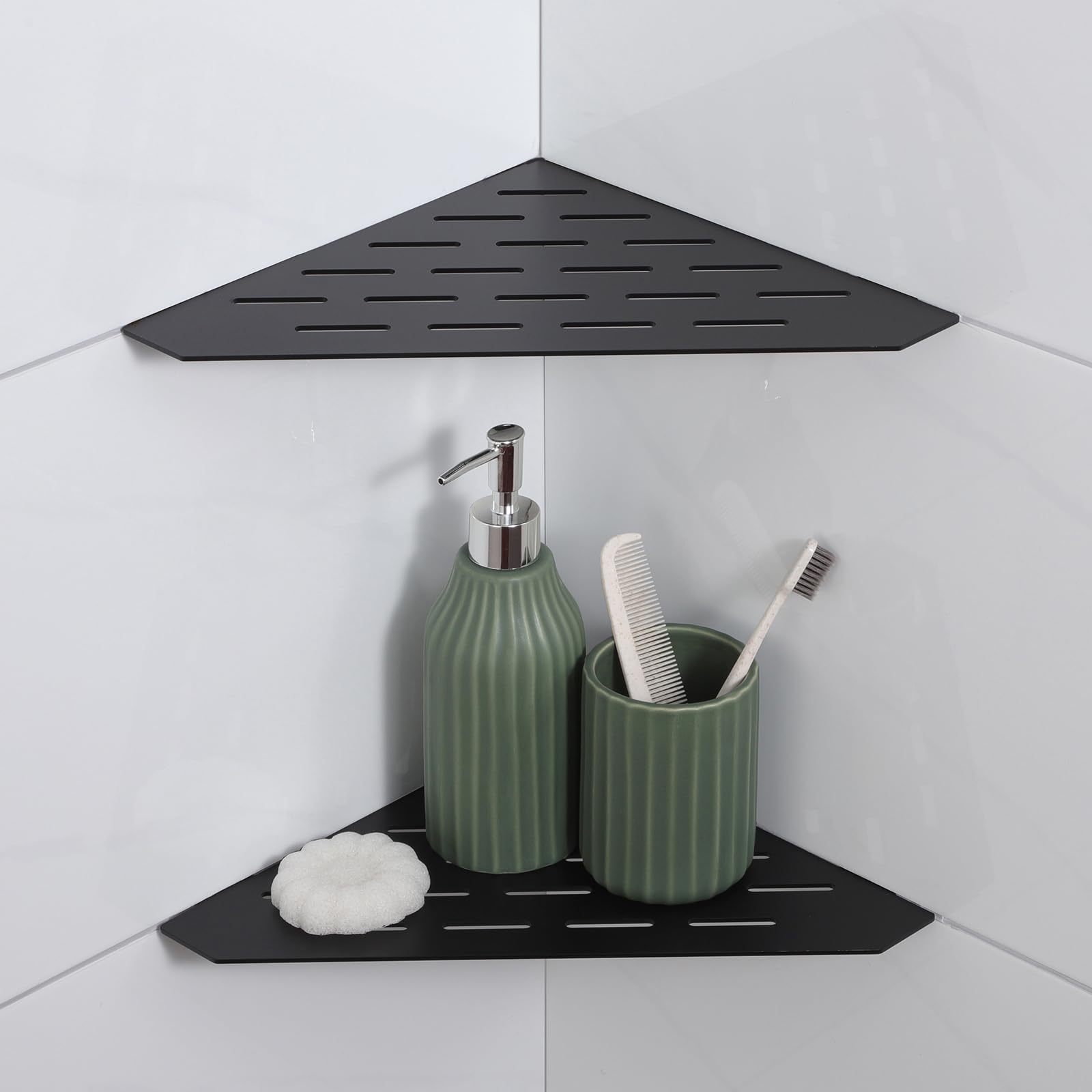 Amazon.com: Xiarnotogi Recessed Corner Shower Shelf, 10" SUS304 ...