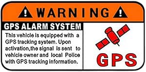 Amazon.com - GPS Tracking Alarm Sticker,Warning GPS Tracking Sticker ...