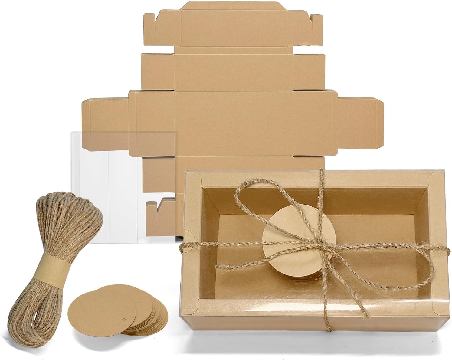 Amazon.com: 30 Sets Kraft Paper Cardboard Boxes, 6.5x 3.5x 2 Inches ...