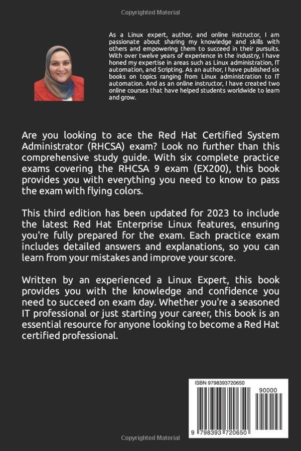 Snapklik.com : Unofficial Red Hat RHCSA (EX200) Exam Preparation 2023 ...