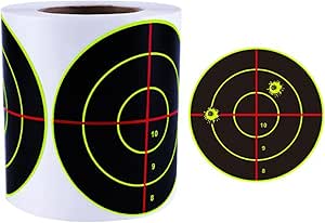 Amazon.com : Splatter Target Stickers, 3 Inch Reactive Paper Targets ...