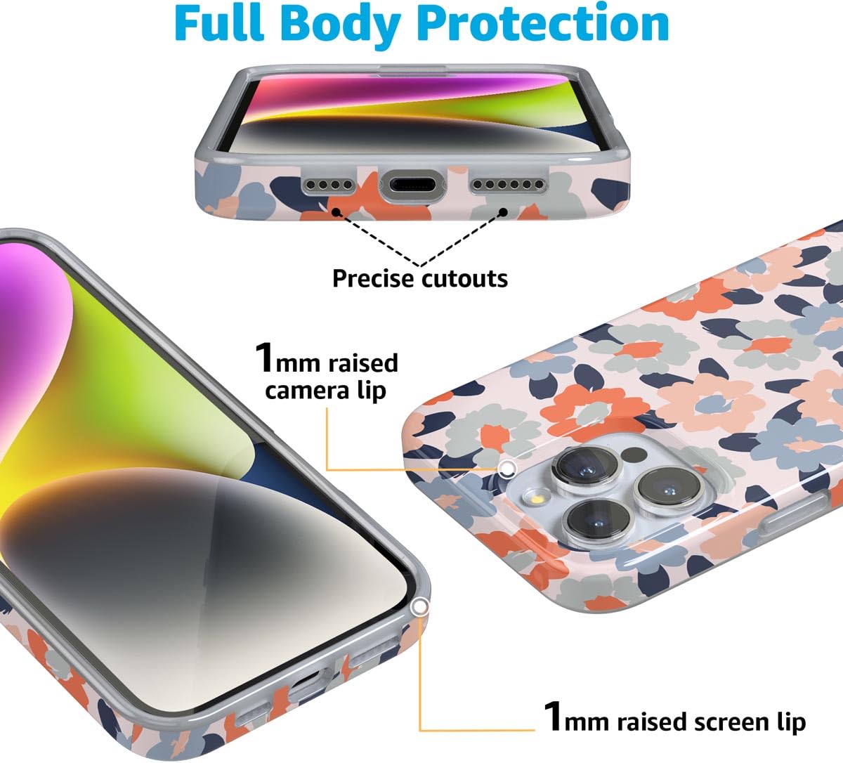 Snapklik.com : Casely iPhone 16 Pro Case Field Of Flowers Pastel Floral Classic Ultra Slim Case ...