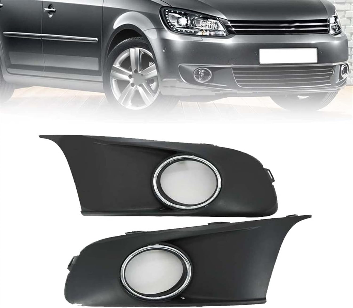 Car Front Bumper Fog Light Grille Cover for VW for Touran for Caddy ...