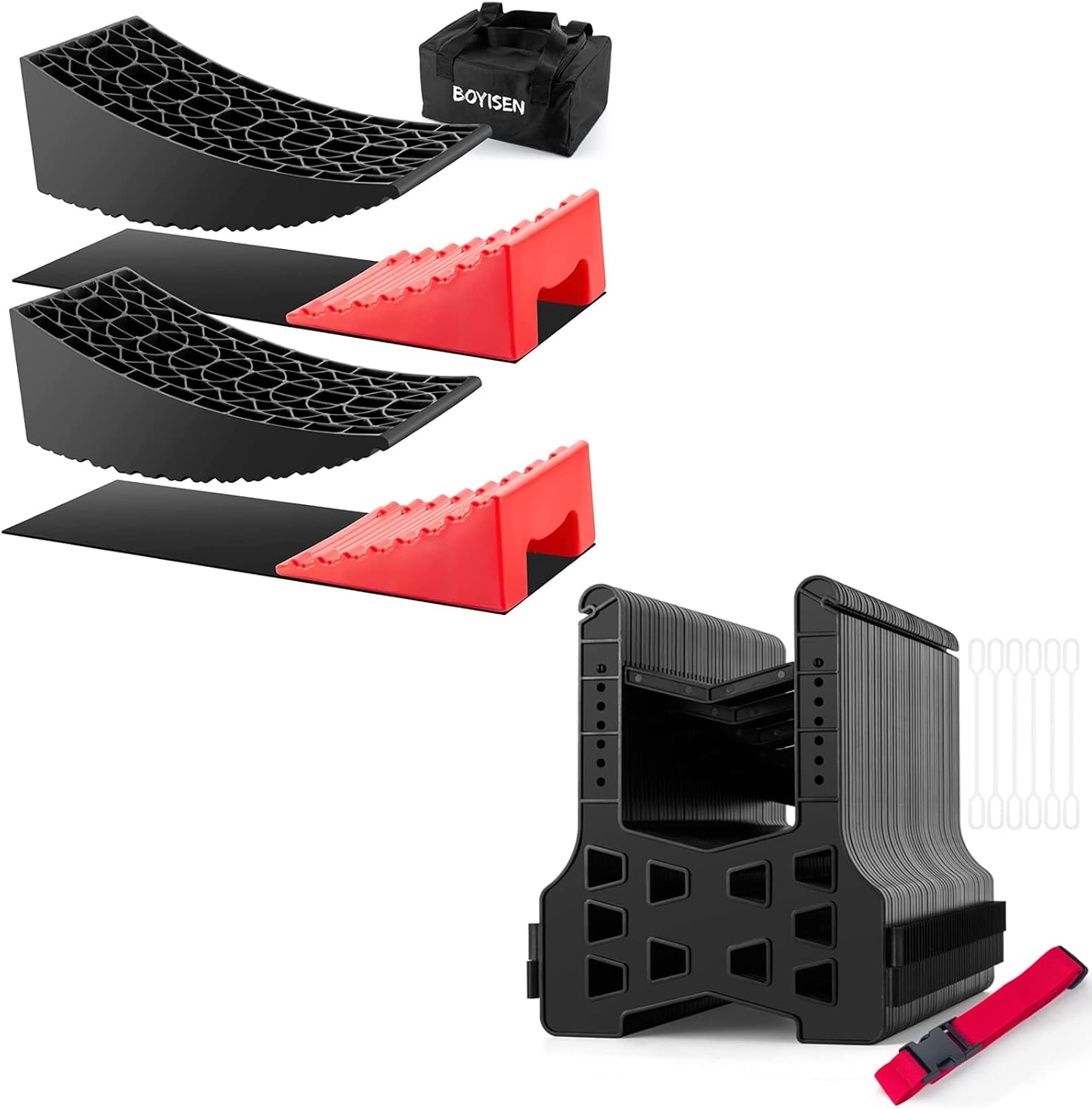 Amazon.com: BOYISEN Camper Levelers 2 Pack and RV Sewer Hose Support 15 ...