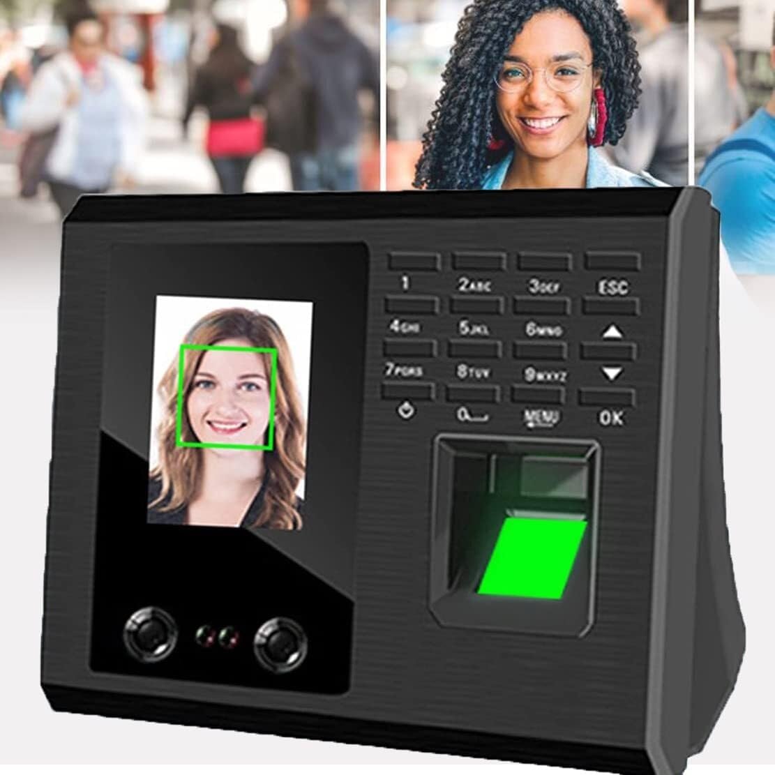 Amazon.com: ZIRRFA Face Recognition Password Time Attendance System ...