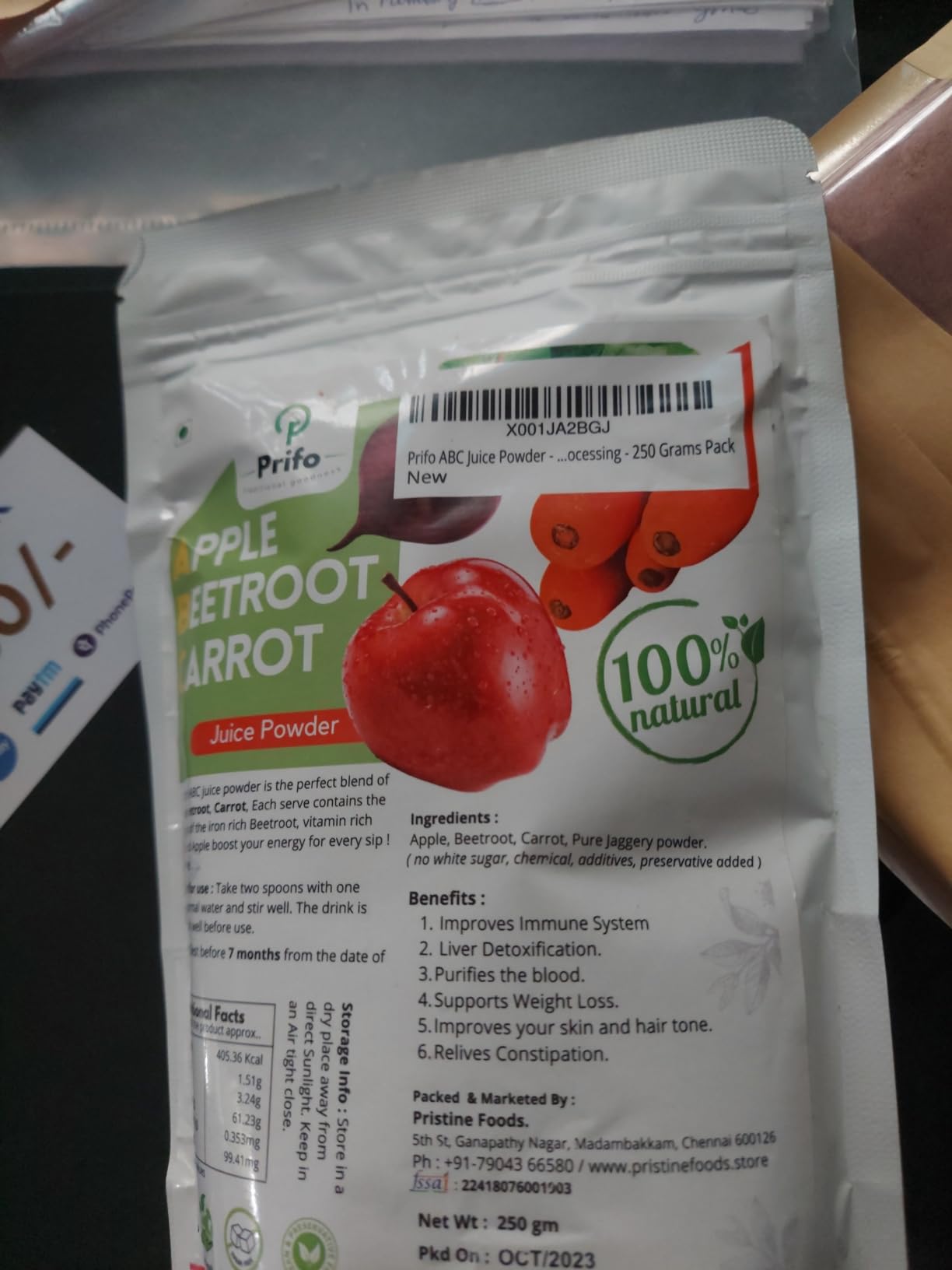 Prifo traditional goodness ABC Juice Powder - Apple Beetroot Carrot ...