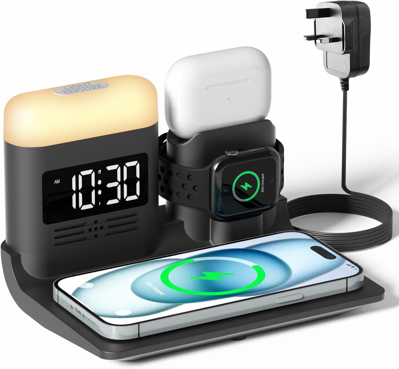 Amazon.com: 5 in 1 Charging Station for Multiple Devices Apple,Fast ...