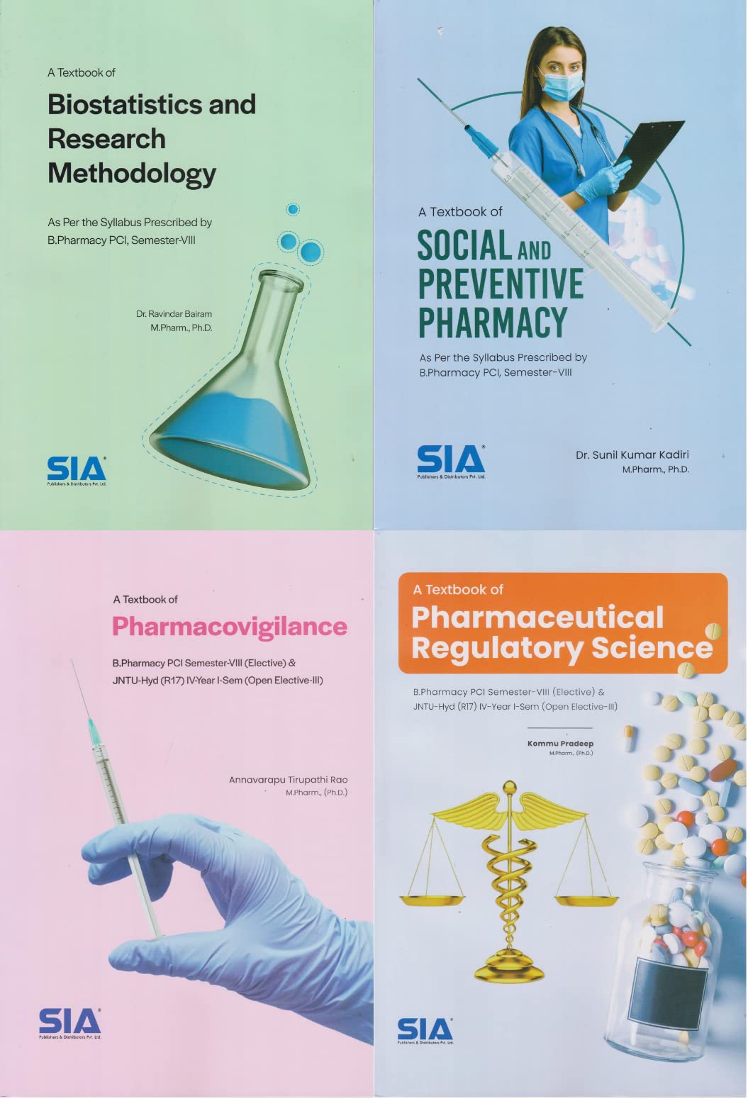 B.Pharmacy PCI(Semester-VIII) SET Of 4 SUBJECTS(Textbook Of ...