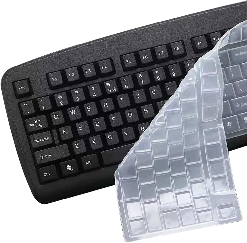 Amazon.com: VORTINIOUS Ultra Thin Desktop PC Silicone Clear Keyboard ...