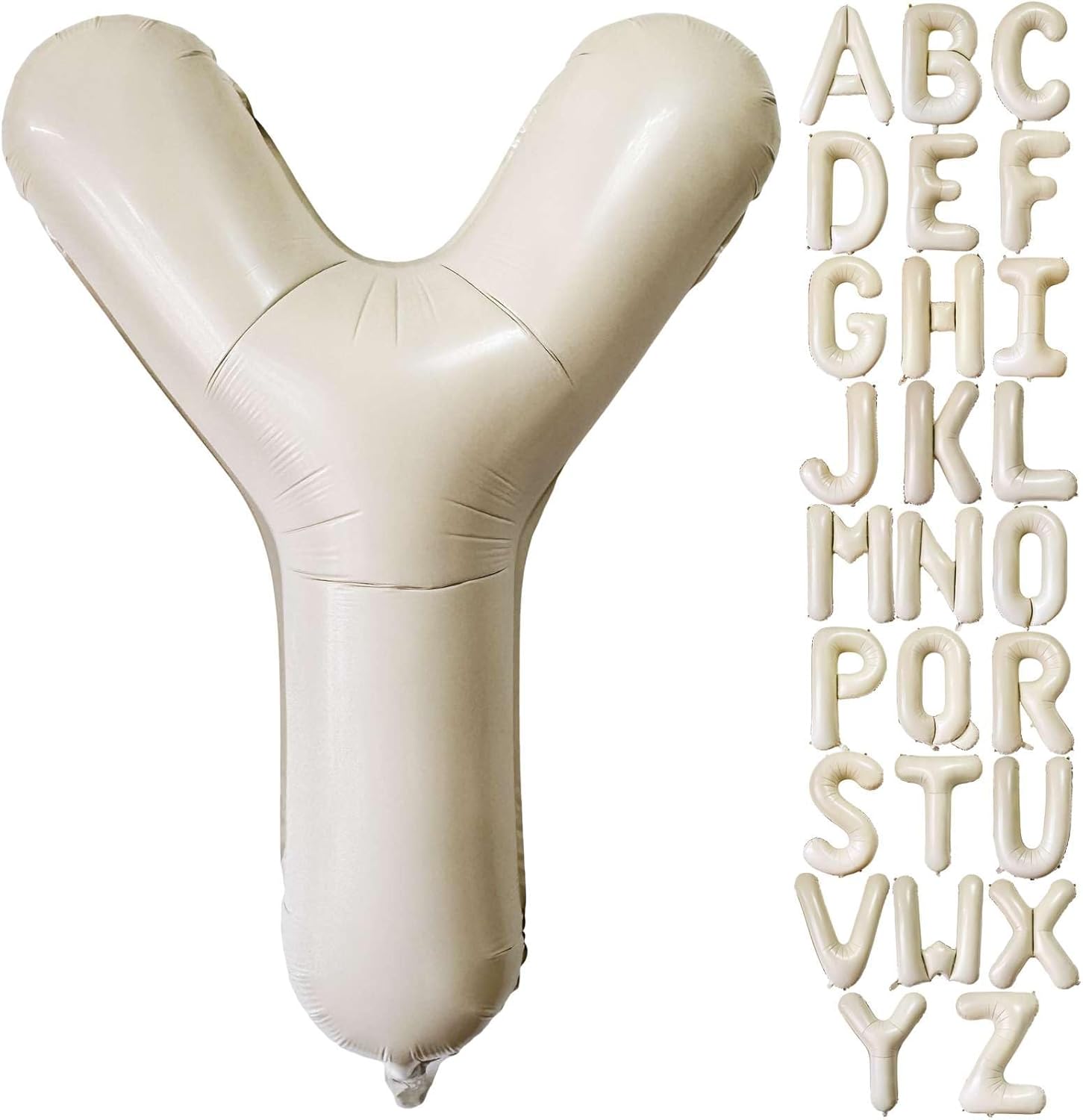 Amazon.com: Cream White Letter Y Balloons, 40 Inch Giant Letter ...