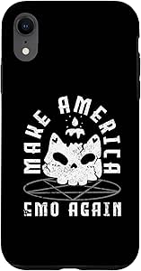 Amazon.com: iPhone XR Emoticon Make America Emo Again Emocore Aesthetic ...