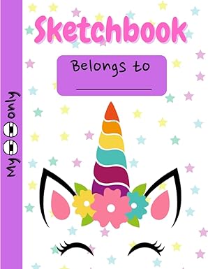 Amazon.com: Sketch Book for Girls - Cute Unicorn Kawaii: 120 Pages, 8.5 ...