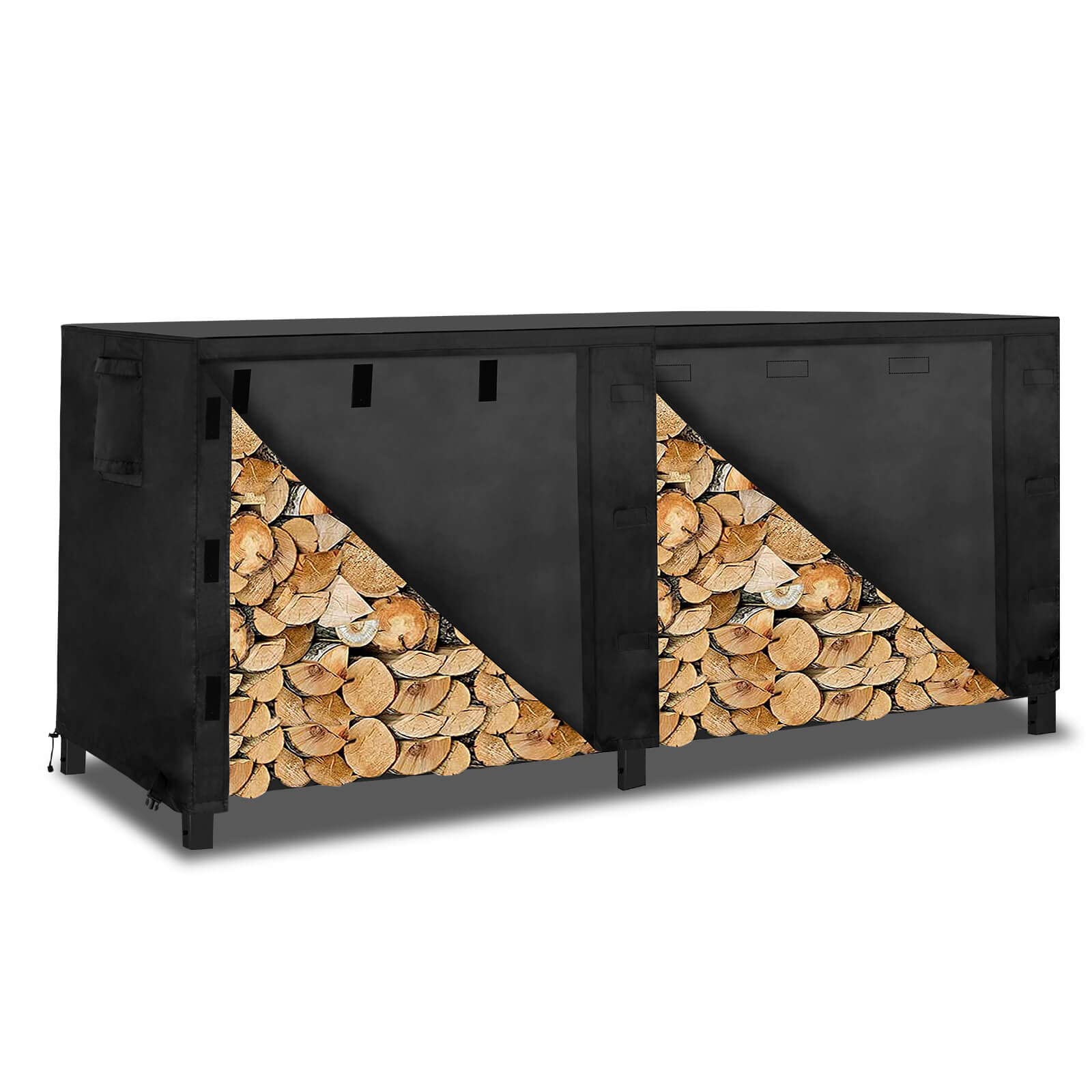 Amazon.com : OutdoorLines Outdoor Firewood Rack Cover, Waterproof Wood ...