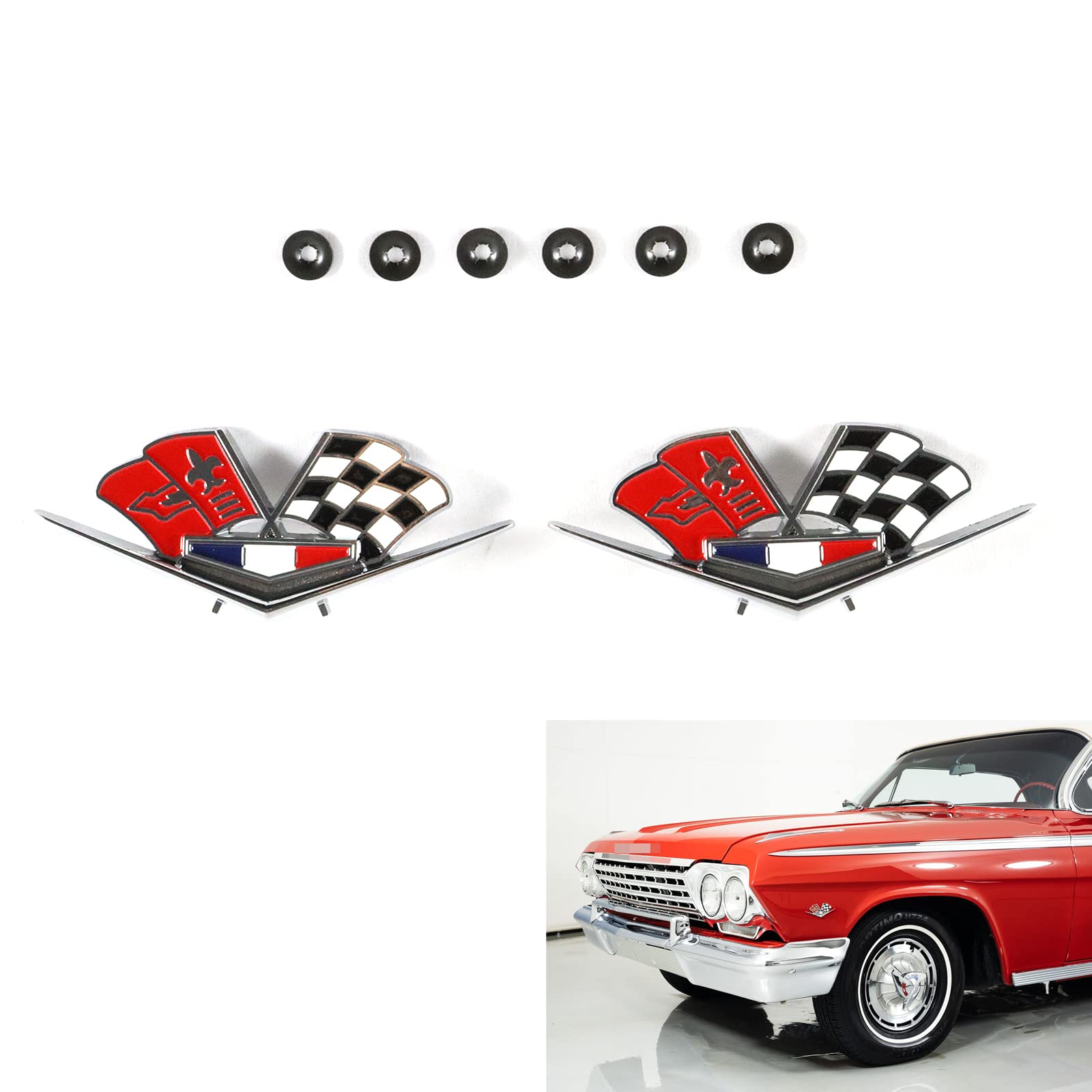 Chevy 409 Flag Decals