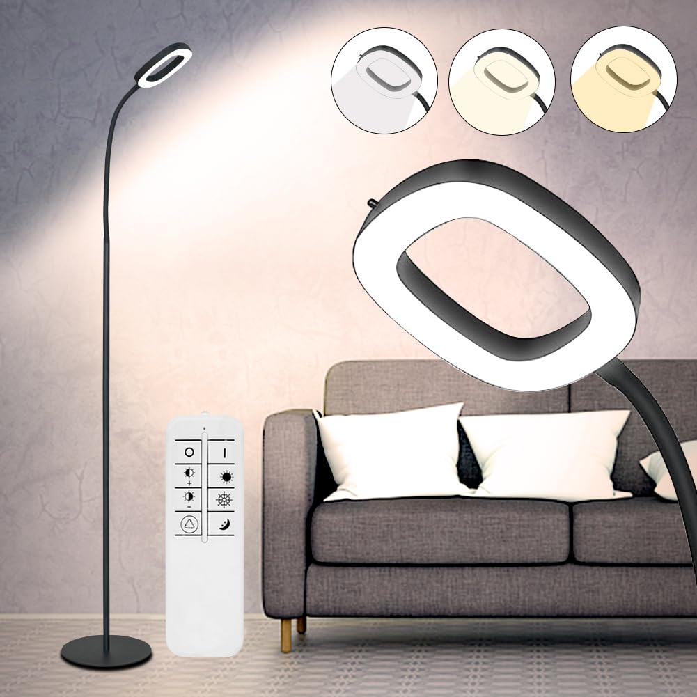 REDIGPLE LED Floor lamp，Upgraded 12W Super Bright Dimmable LED Floor ...