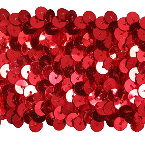 2" 5 ROW STRECH SEQUIN TRIM TERESITA #14012-013 1YD RED : Amazon.in ...