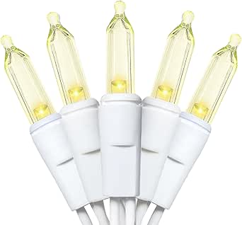 Amazon.com: MULTI-SPARKING White Christmas LED Lights - 35 Count Warm ...
