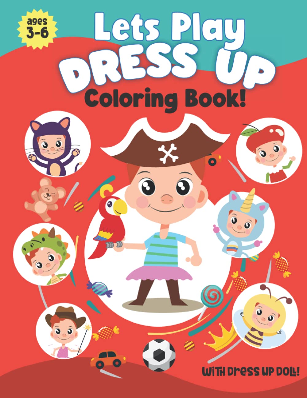Let's Play Dress Up | Coloring Book FUN BIG Simple Pictures !! Color ...